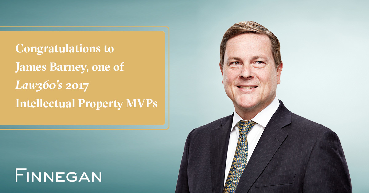 Finnegan’s James Barney Recognized as an Intellectual Property MVP of ...