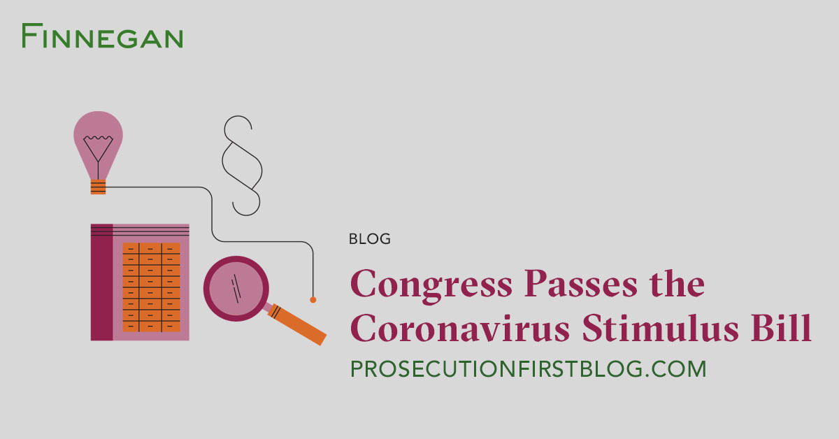 Congress Passes the Coronavirus Stimulus Bill | Finnegan | Leading IP+ ...