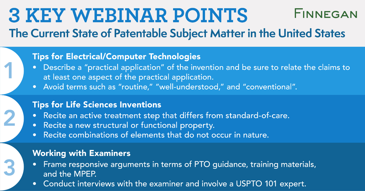 The Current State of Patentable Subject Matter in the United States ...