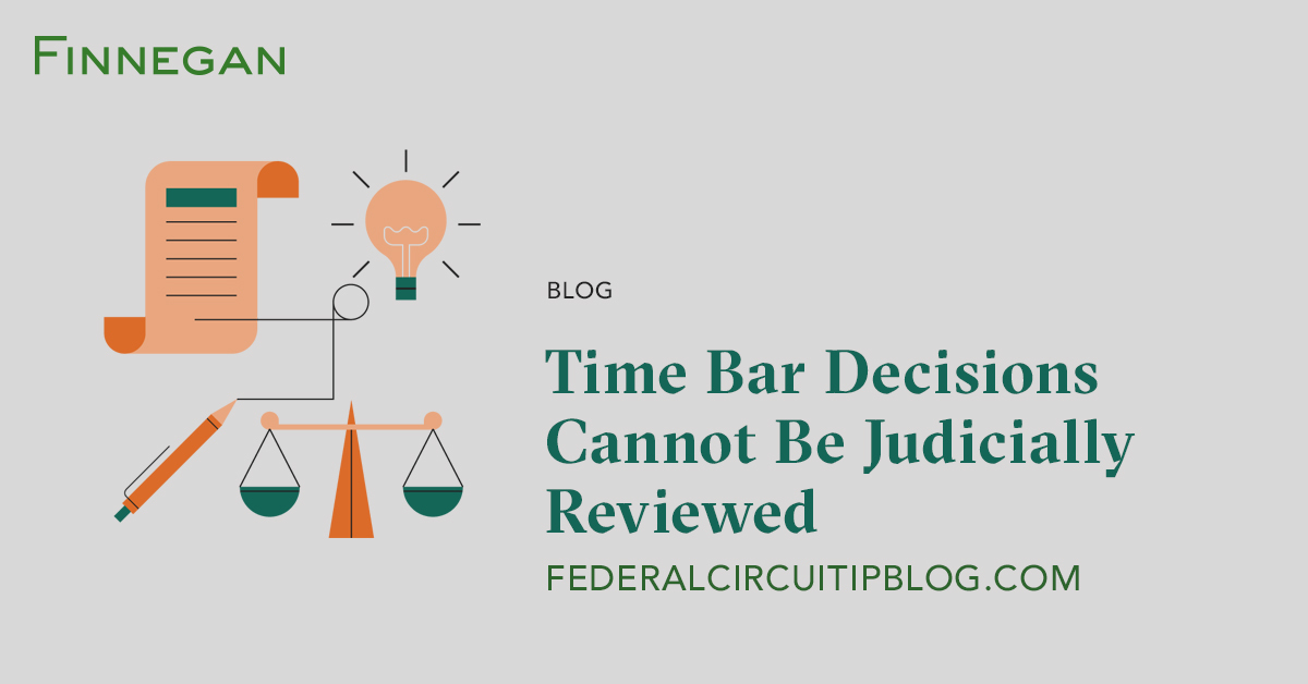 Time Bar Decisions Cannot Be Judicially Reviewed | Finnegan | Leading ...