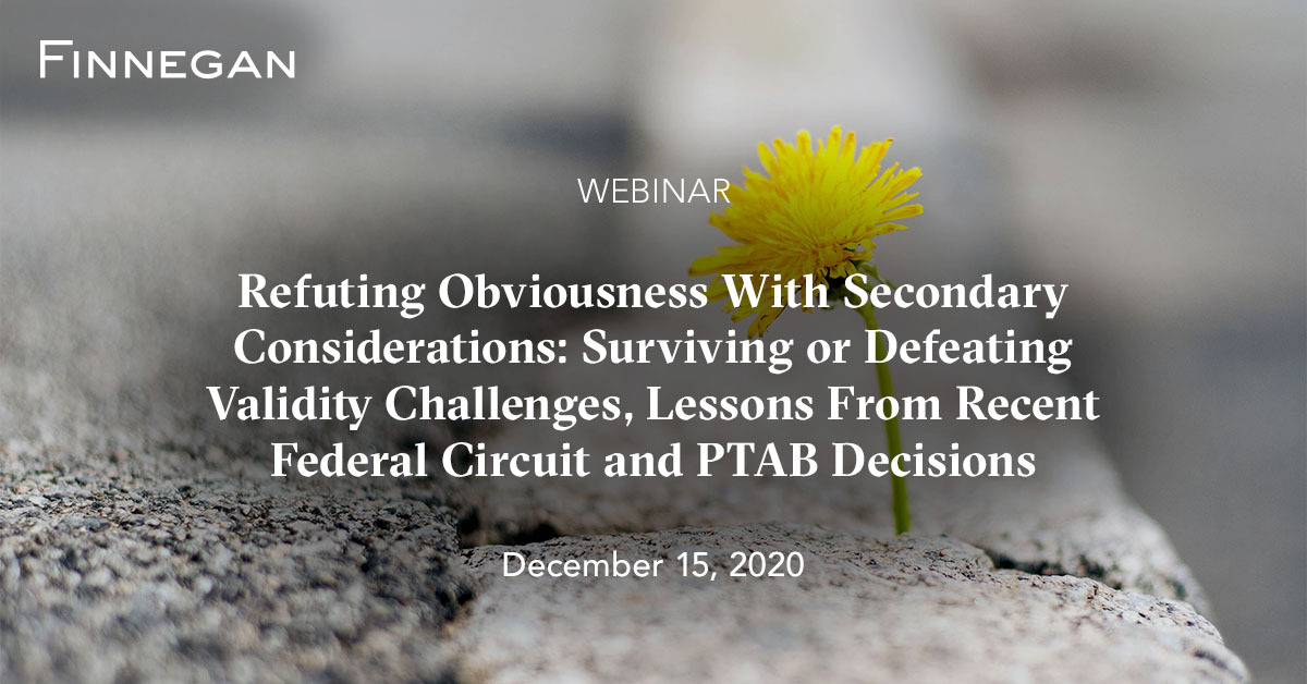 Refuting Obviousness with Secondary Considerations: Surviving or ...