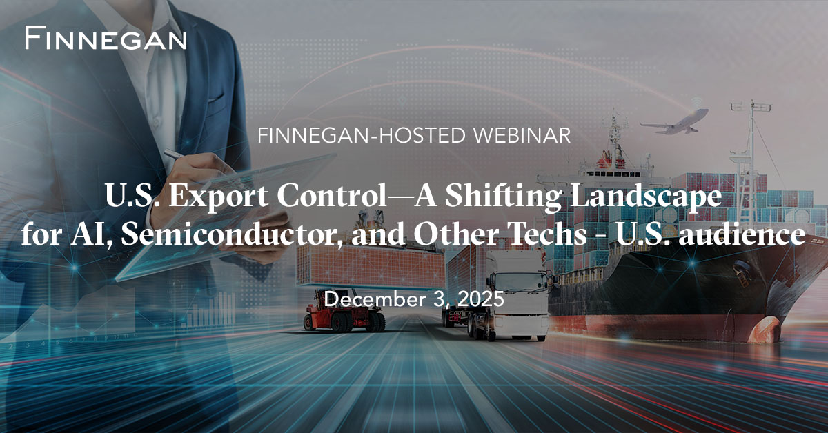 U.S. Export Control—A Shifting Landscape for AI, Semiconductor, and ...