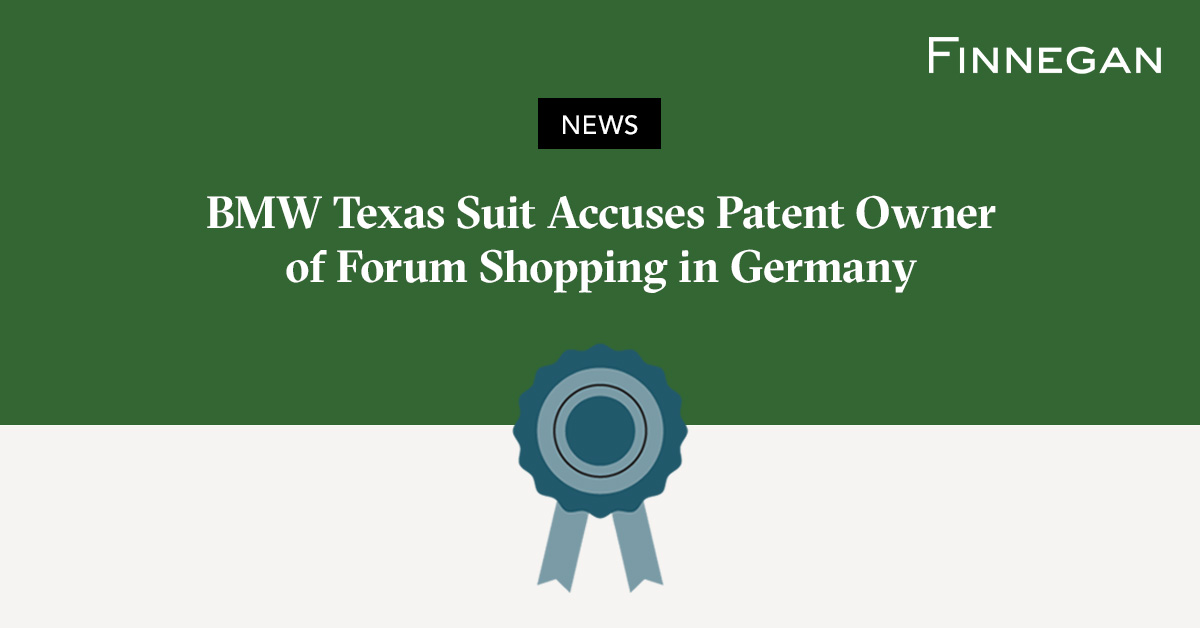 BMW Texas Suit Accuses Patent Owner of Forum Shopping in Germany ...