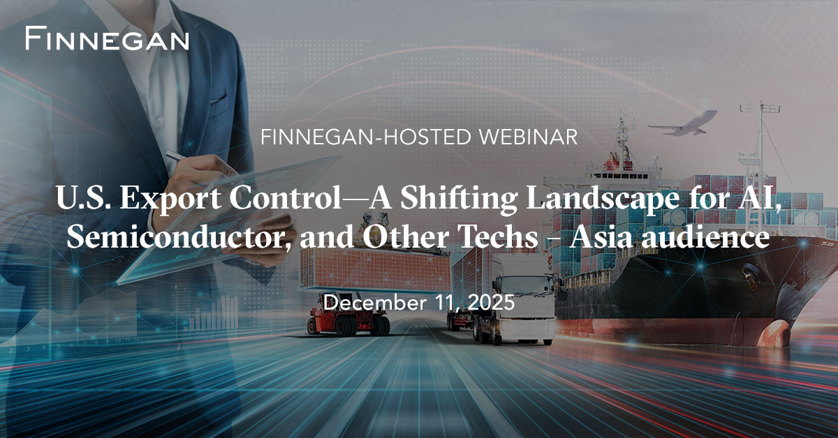 U.S. Export Control—A Shifting Landscape for AI, Semiconductor, and ...