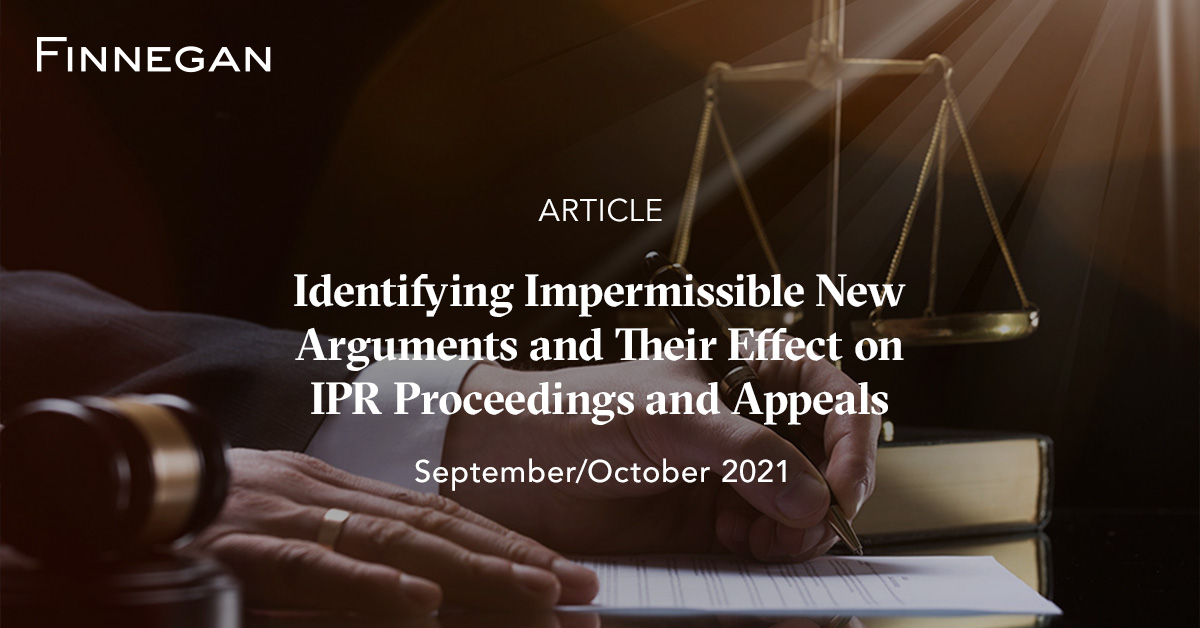Identifying Impermissible New Arguments and Their Effect on IPR ...