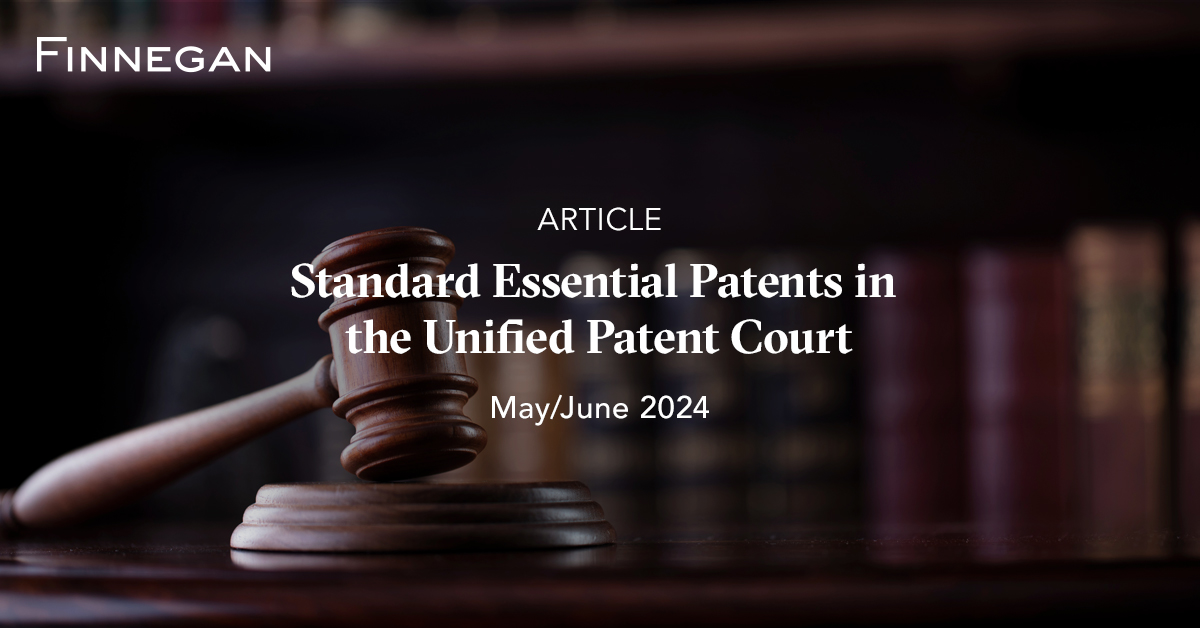 Standard Essential Patents in the Unified Patent Court | Articles ...