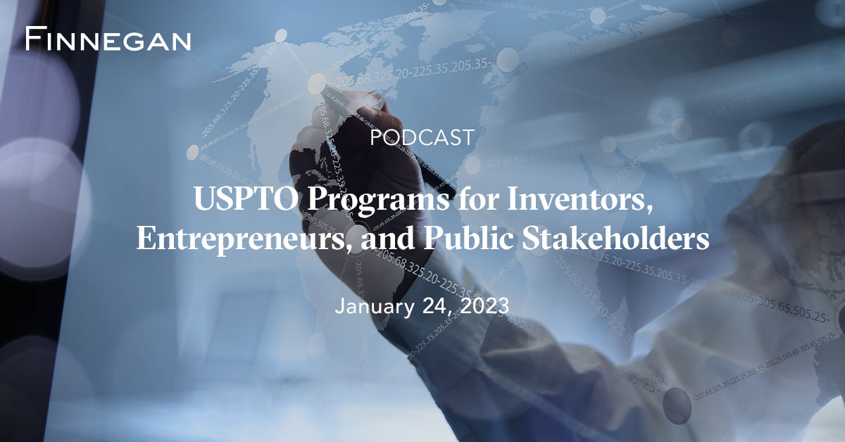 USPTO Programs for Inventors, Entrepreneurs, and Public Stakeholders ...