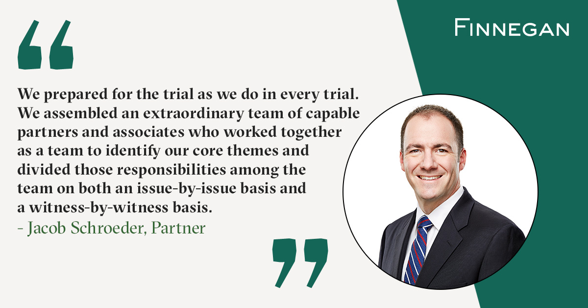 Finnegan Team Secures $240M Jury Verdict After PTAB Success | Finnegan ...