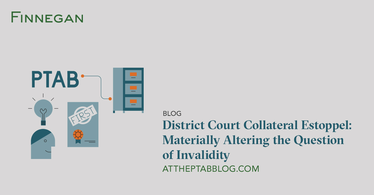 District Court Collateral Estoppel: Materially Altering the Question of ...