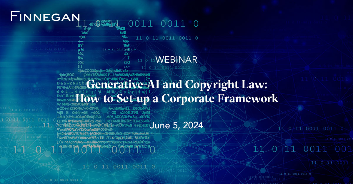 Generative-AI and Copyright Law: How to Set-up a Corporate Framework ...