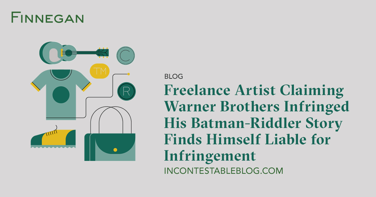 Freelance Artist Claiming Warner Brothers Infringed His Batman-Riddler ...
