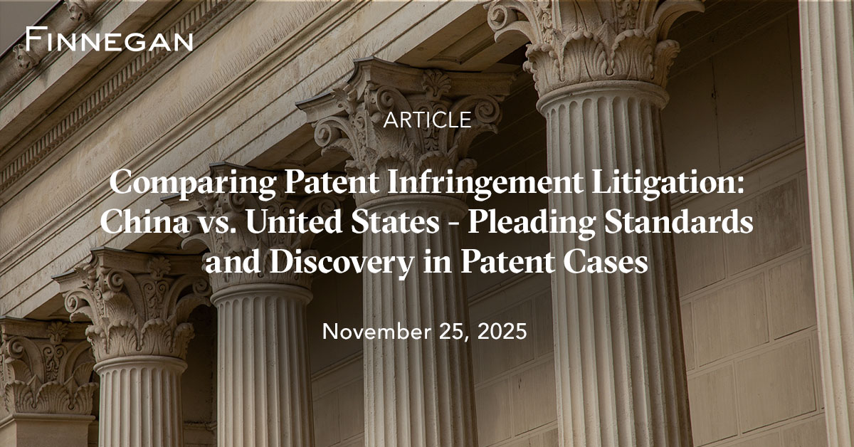 Comparing Patent Infringement Litigation: China vs. United States ...