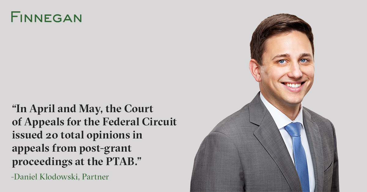Federal Circuit PTAB Appeal Statistics for April and May 2025 ...