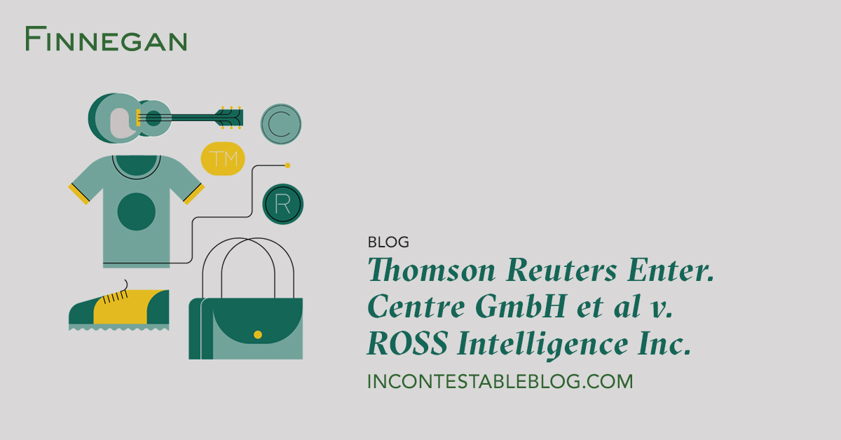Thomson Reuters Enter. Centre GmbH et al v. ROSS Intelligence Inc ...