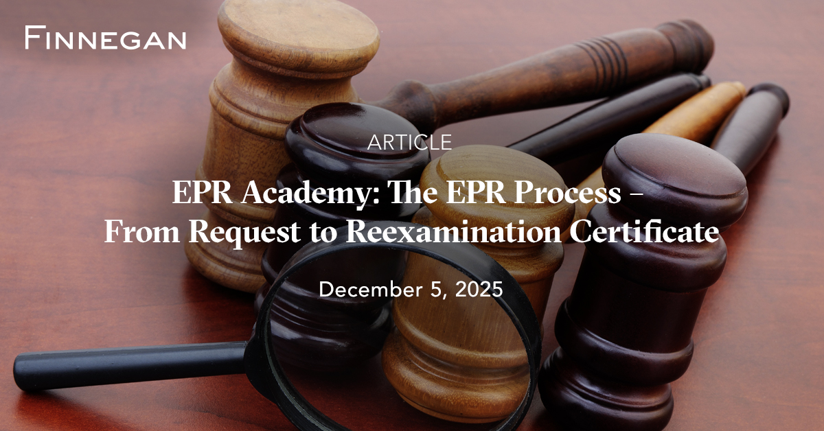 EPR Academy: The EPR Process – From Request to Reexamination ...