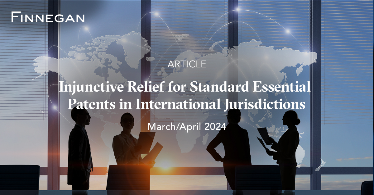 Injunctive Relief for Standard Essential Patents in International ...