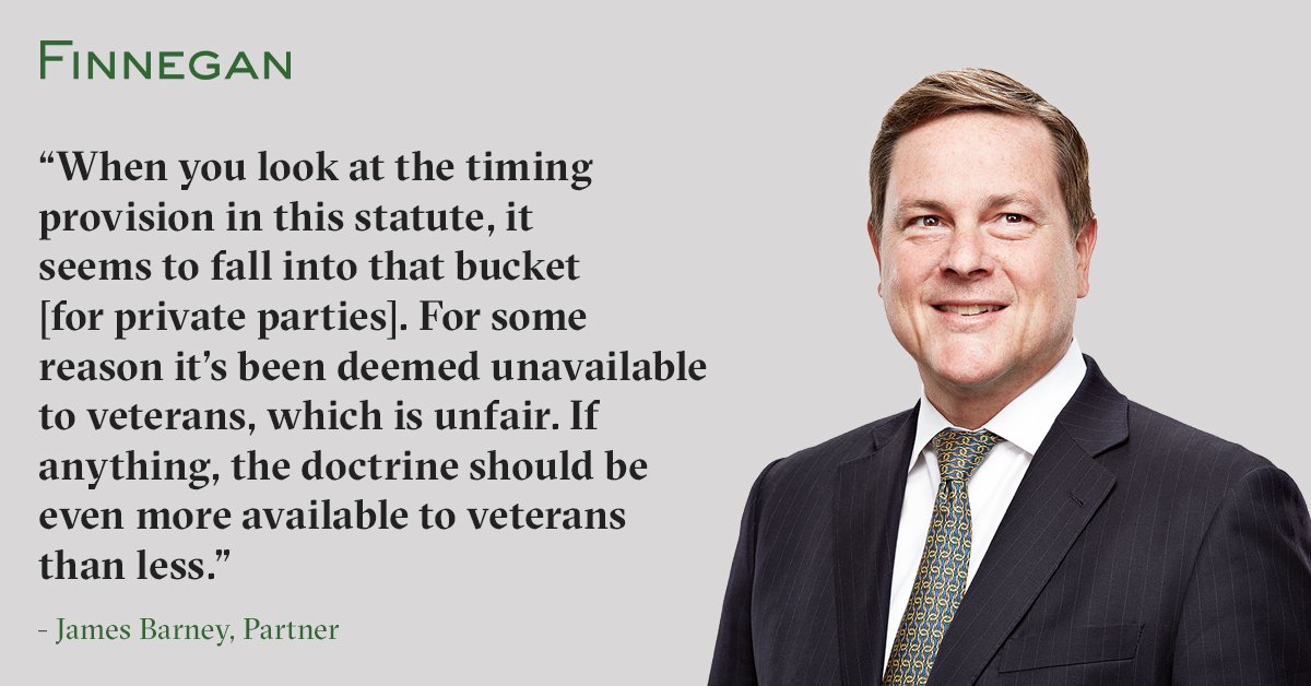 Navy Vet Argues a Navy Vet's Case | Finnegan | Leading IP+ Law Firm Navy Vet Argues a Navy Vet's Case | Finnegan | Leading IP+ Law Firm