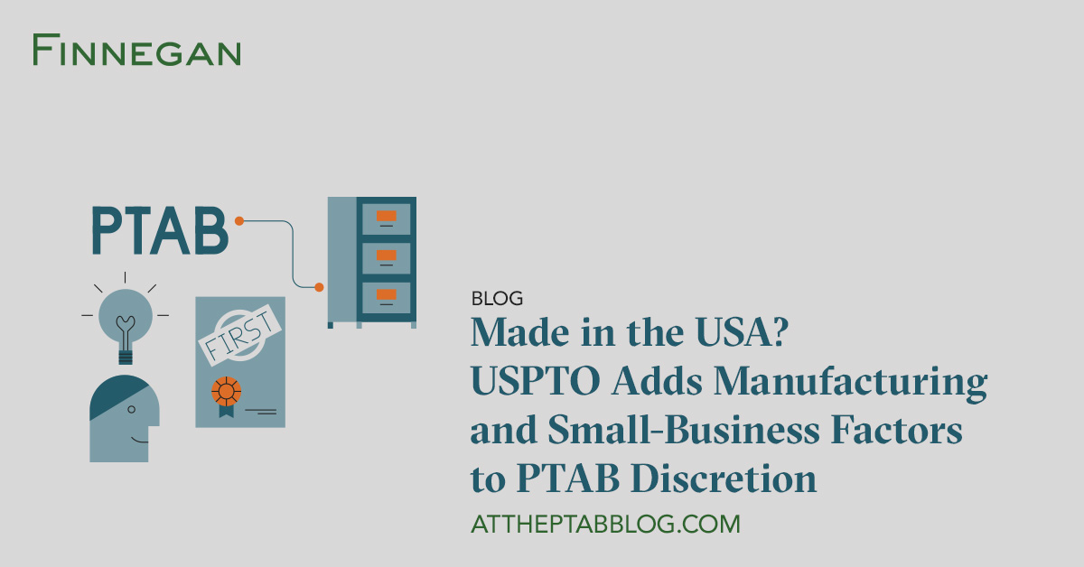 Made in the USA? USPTO Adds Manufacturing and Small-Business Factors to ...