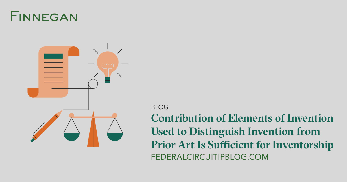 Contribution of Elements of Invention Used to Distinguish Invention ...