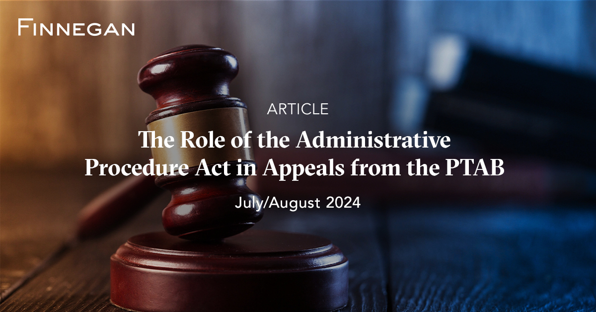 The Role of the Administrative Procedure Act in Appeals from the PTAB ...
