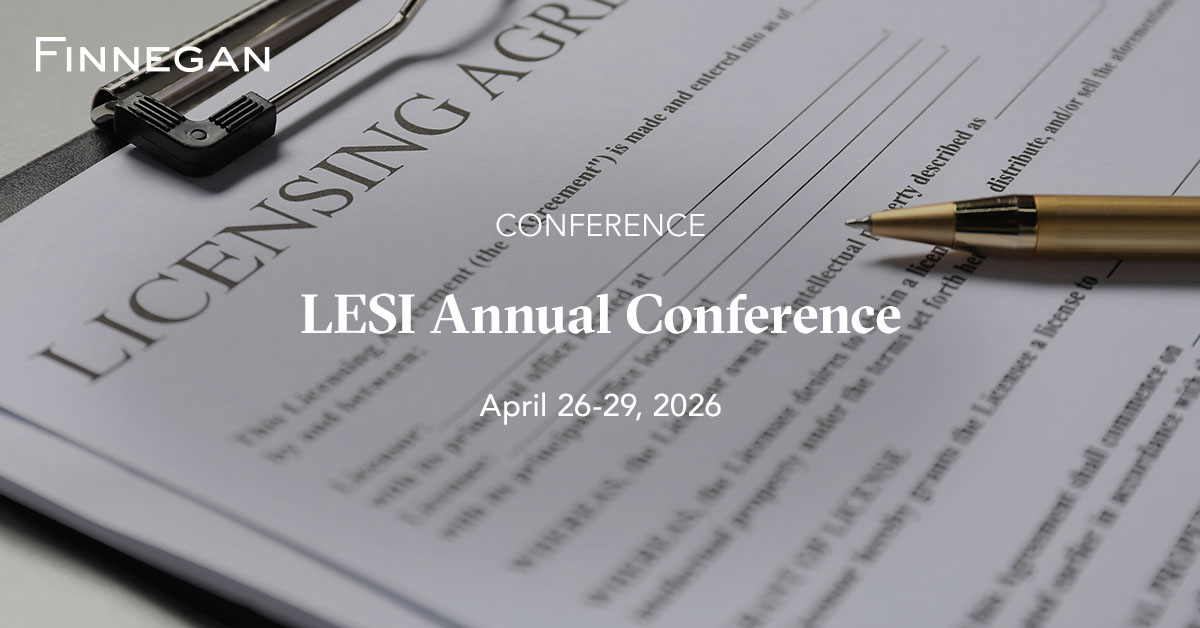LESI Annual Conference 2026 | Events | Finnegan | Leading IP+ Law Firm