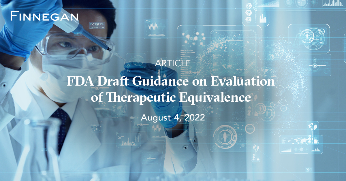 FDA Draft Guidance on Evaluation of Therapeutic Equivalence | Articles ...