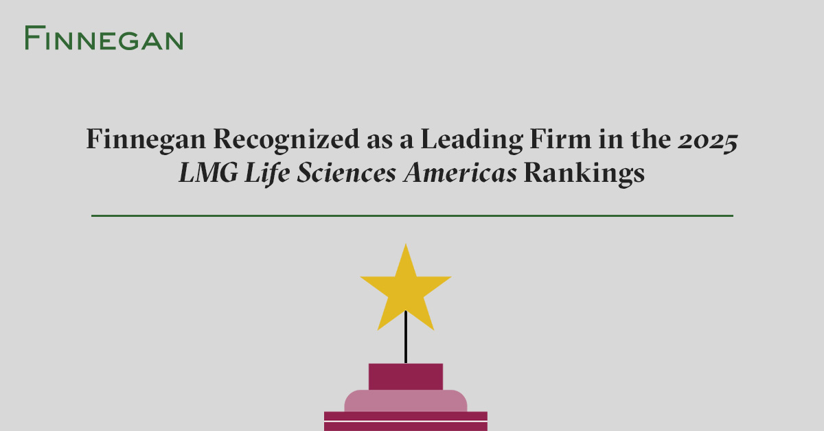 Finnegan Recognized as a Leading Firm in the 2025 LMG Life Sciences ...