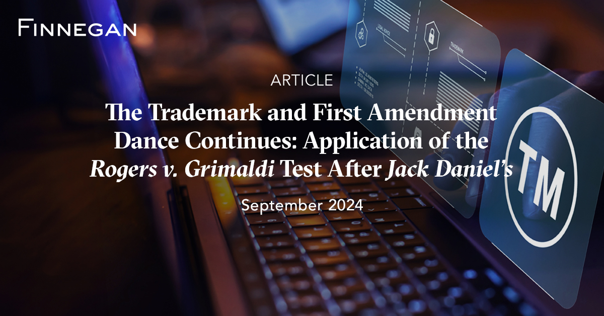 The Trademark and First Amendment Dance Continues: Application of the ...